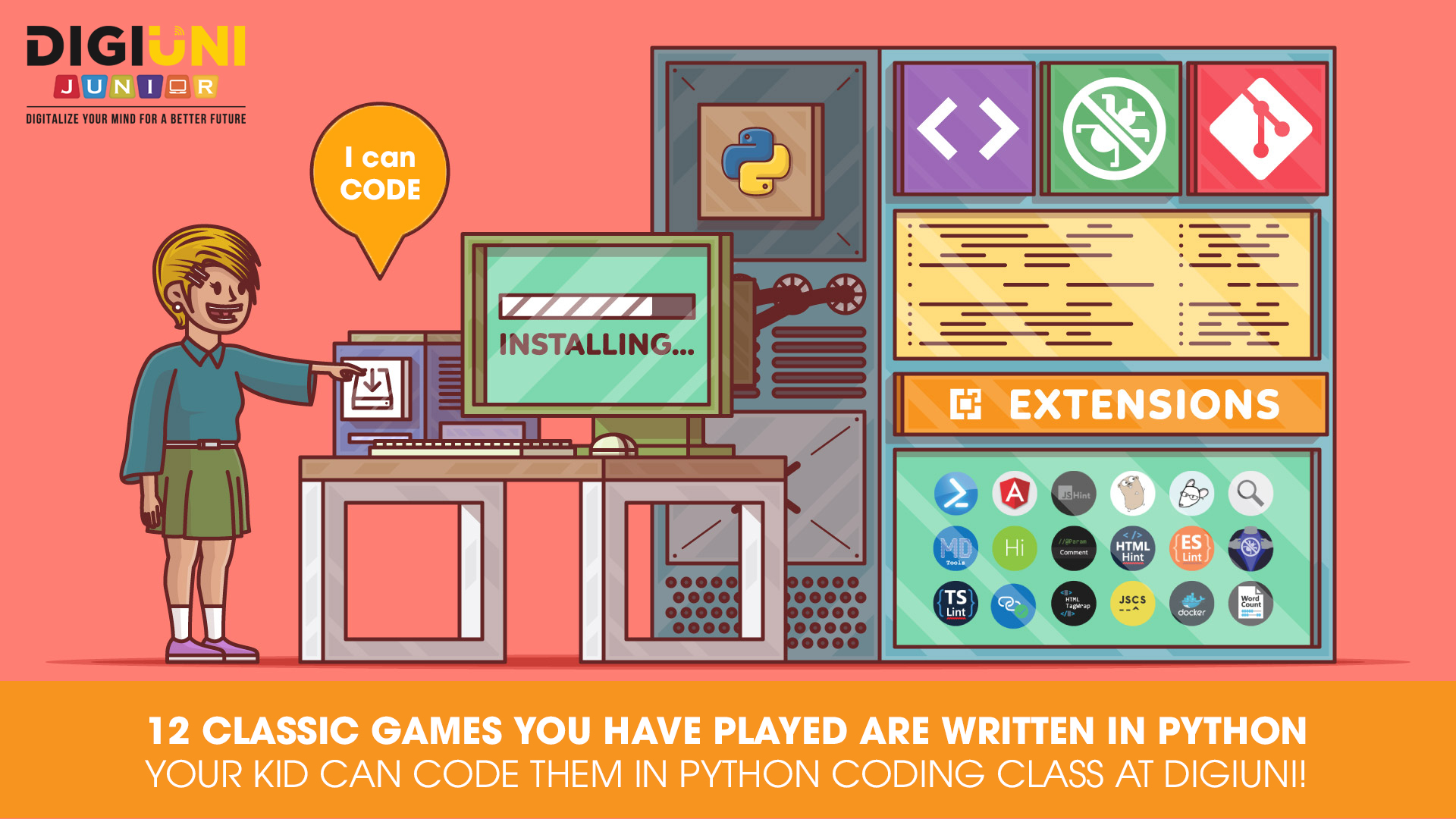 12 CLASSIC GAMES YOU HAVE PLAYED ARE WRITTEN IN PYTHON Your Kid Can CODE Them In Python Coding 