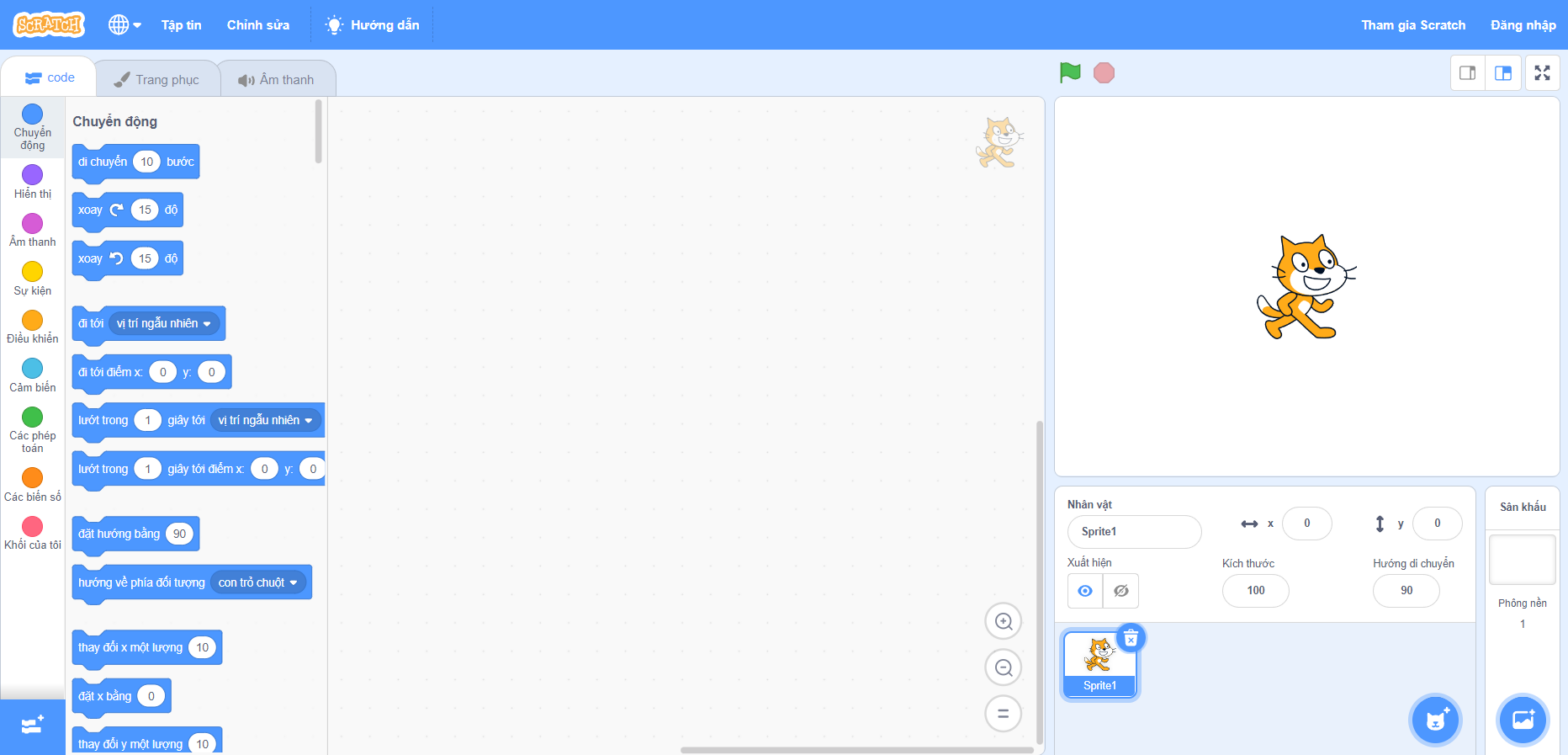 Tạo dự án Scratch cho người mới bắt đầu cùng DigiUni (Phần 1) - DigiUni ...